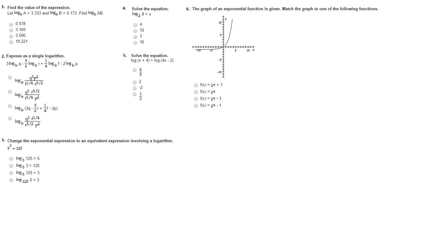 Solved Find the value of the expression. Let log_b A = | Chegg.com