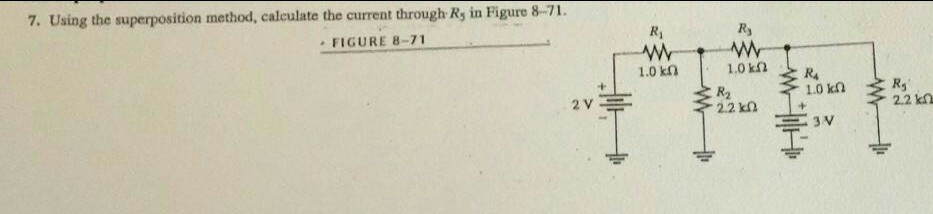 Solved 7. Using the superposition method, calculate the | Chegg.com