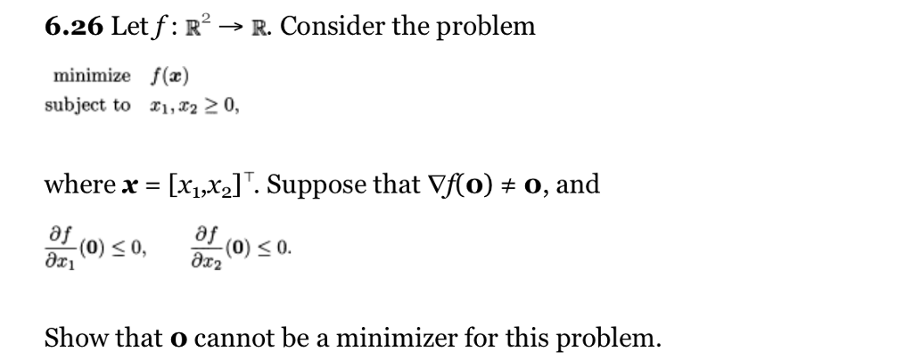 Solved Consider the problem minimize f(x) subject to x_1, | Chegg.com