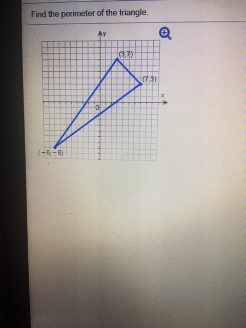 Solved Find the perimeter of the triangle. | Chegg.com