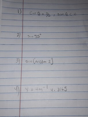 Solved Cos theta = 3/5, sin theta