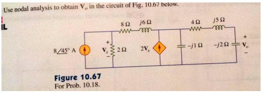 Solved Use nodal analysis to obtain V0 in the circuit of | Chegg.com