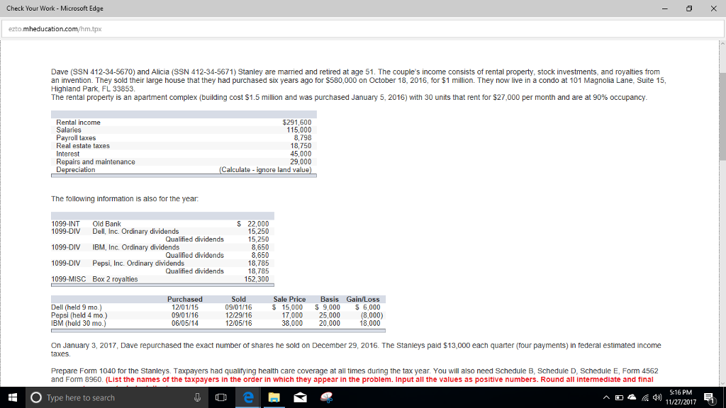 Check Your Work - Microsoft Edge Dave (SSN | Chegg.com