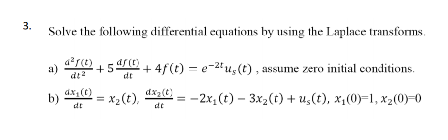 Solved Solve the following differential equations by using | Chegg.com