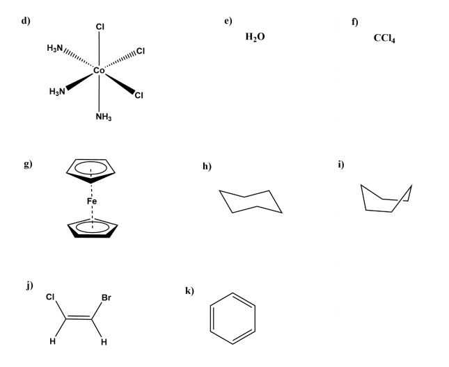 Assign the following molecules to their respective | Chegg.com