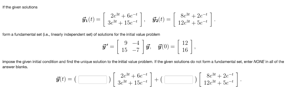 Solved 1. If the given solutions form a fundamental set | Chegg.com