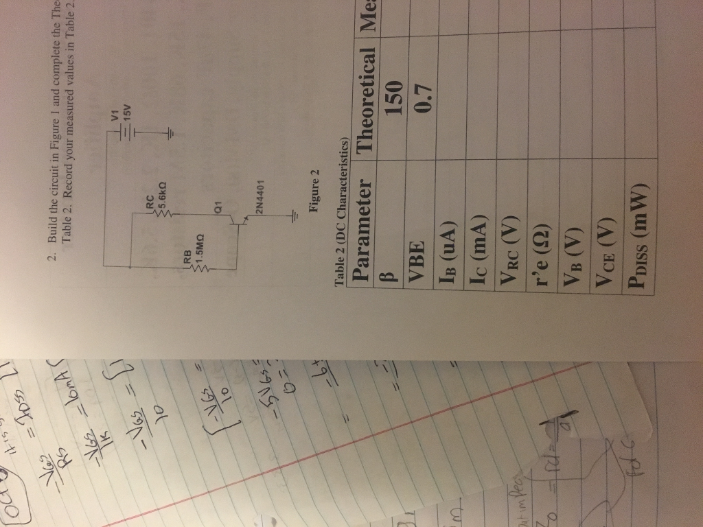 Solved Build the circuit in Figure 1 and complete the Table | Chegg.com