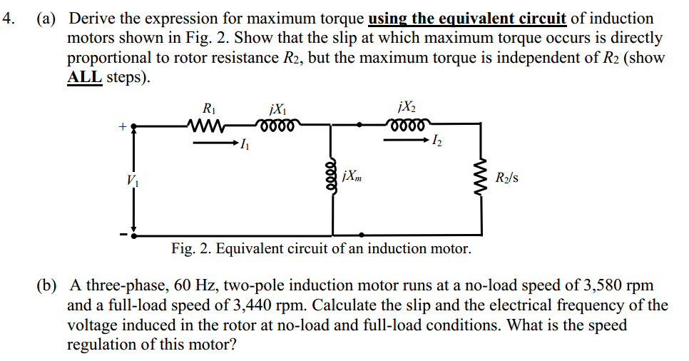Solved Derive the expression for maximum torque using the | Chegg.com