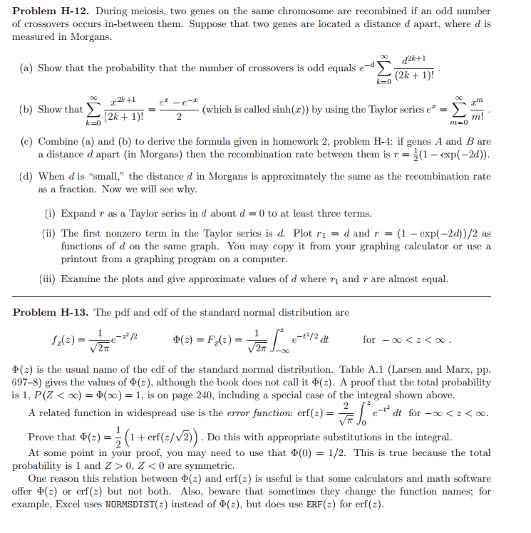 Solved Need problems H12 and H13 solved. I need to see the | Chegg.com