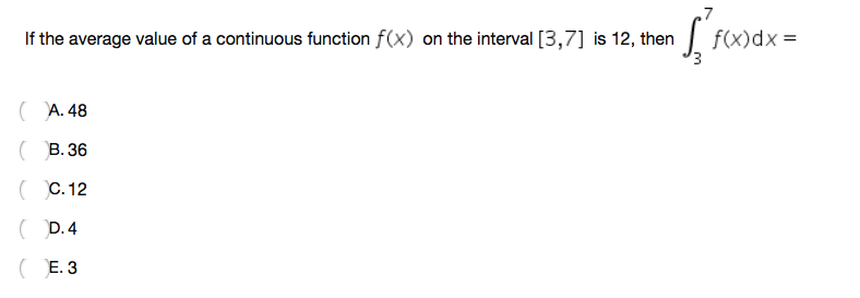Solved If The Average Value Of A Continuous Function F X On