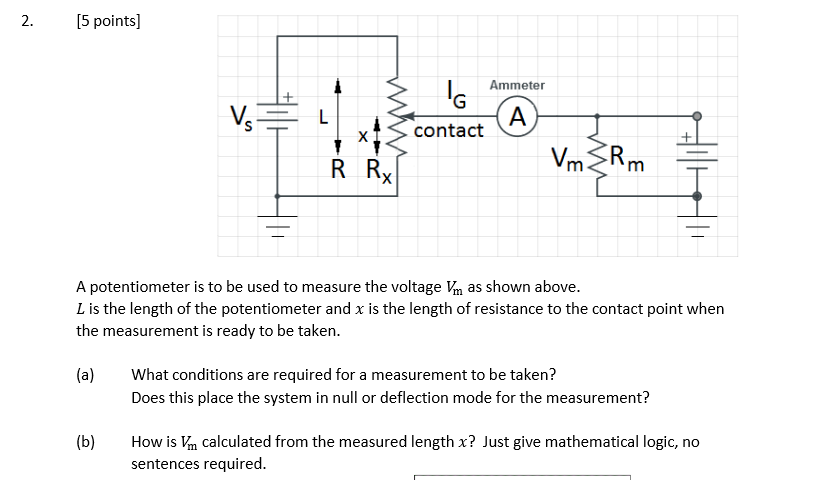 Solved A potentiometer is to be used to measure the voltage | Chegg.com