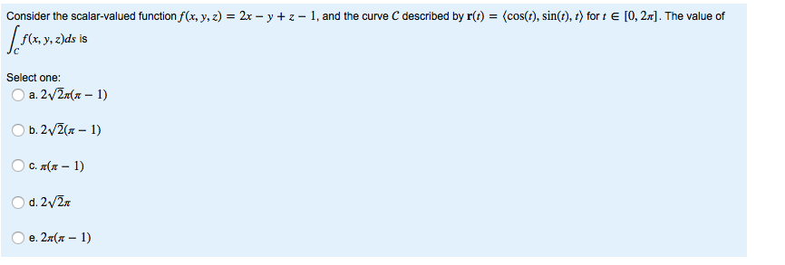 Solved Consider The Scalar Valued Function Fx Y Z 2x Y 