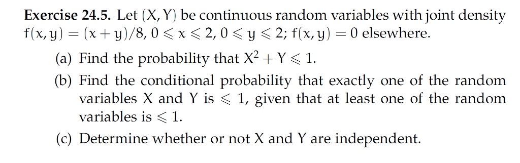 Solved Let (X, Y) be continuous random variables with joint | Chegg.com