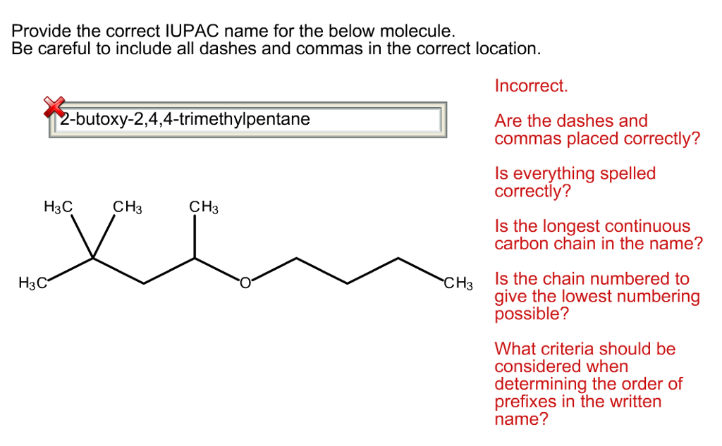 Solved Provide the correct IUPAC name for the below | Chegg.com