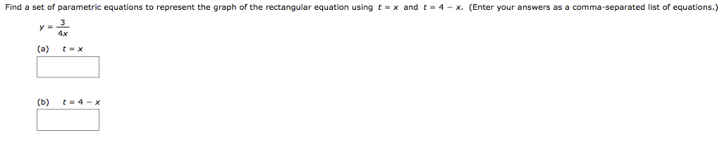 Solved Find a set of parametric equations to represent the | Chegg.com