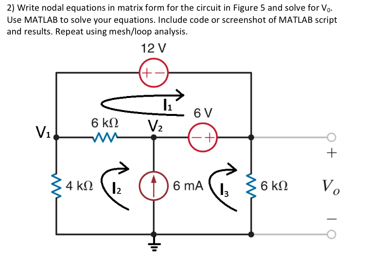 Solved *NUMBER 2* A. Nodal Analysis in MATRIX FORM, | Chegg.com