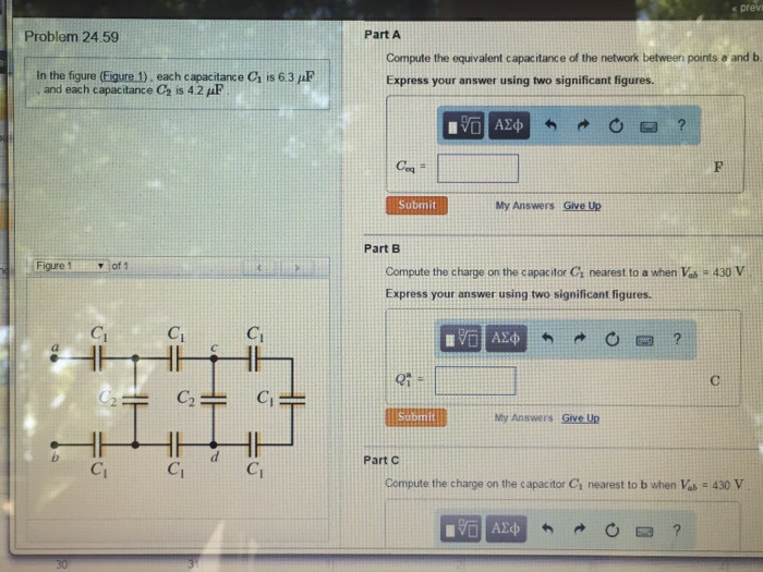 Solved In the figure (Figure 1). each capacitance C_1 is 6 3 | Chegg.com