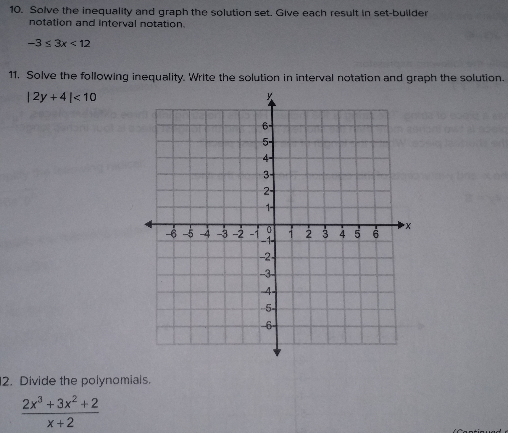 Solved 10. Solve the inequality and graph the solution set. | Chegg.com