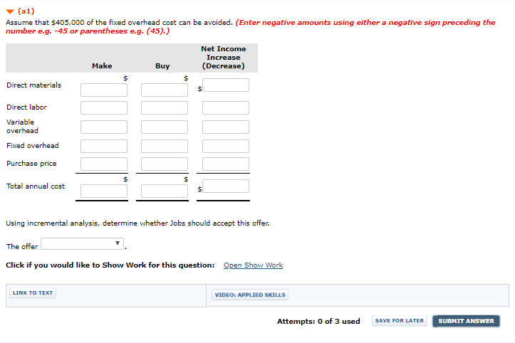 Solved Exercise 20-6 (Part Level Submission) Jobs, Inc. has | Chegg.com