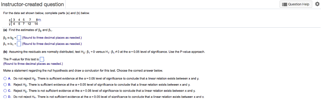 Solved Instructor-created question Question Help For the | Chegg.com