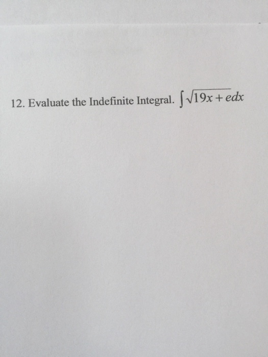 Solved Evaluate the Indefinite Integral. integral squareroot | Chegg.com Solved Evaluate the Indefinite Integral. integral squareroot | Chegg.com
