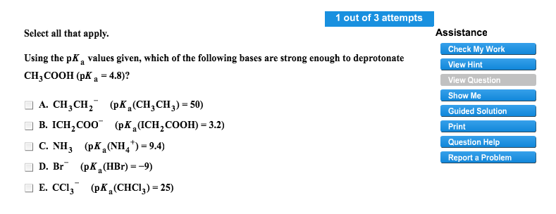 Solved 1 out of 3 attempts Select all that apply. Assistance | Chegg.com