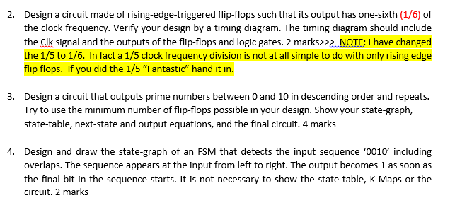 Solved Design a circuit made of rising-edge-triggered | Chegg.com