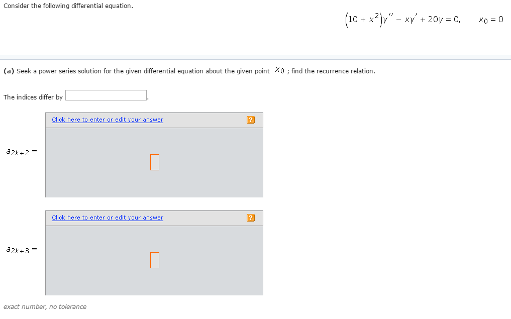 Solved Consider the following differential equation. (a) | Chegg.com