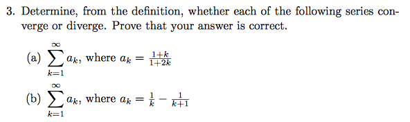 Solved 3. Determine, from the definition, whether each of | Chegg.com