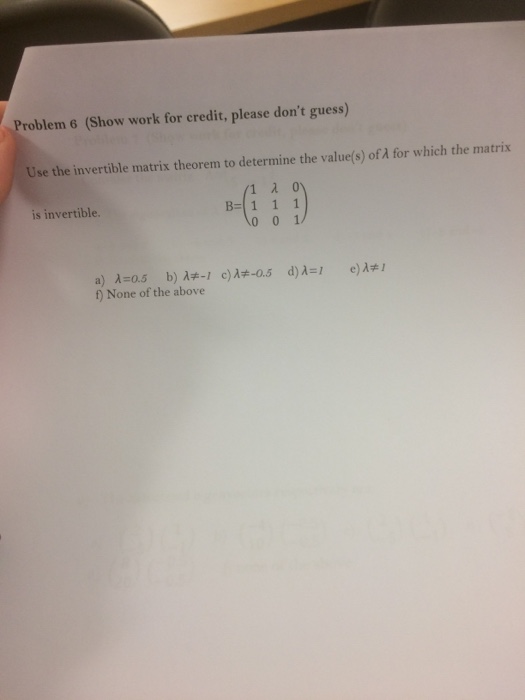 Solved Use the invertible matrix theorem to determine the | Chegg.com