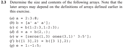 Solved 2.3 Determine the size and contents of the following | Chegg.com