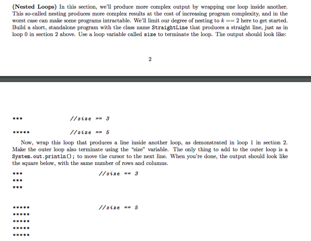 Solved In this section, we'll produce more complex output by | Chegg.com