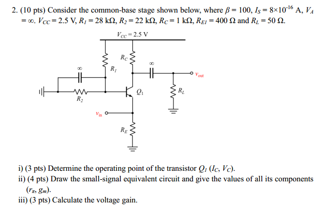 transistor problem | Chegg.com