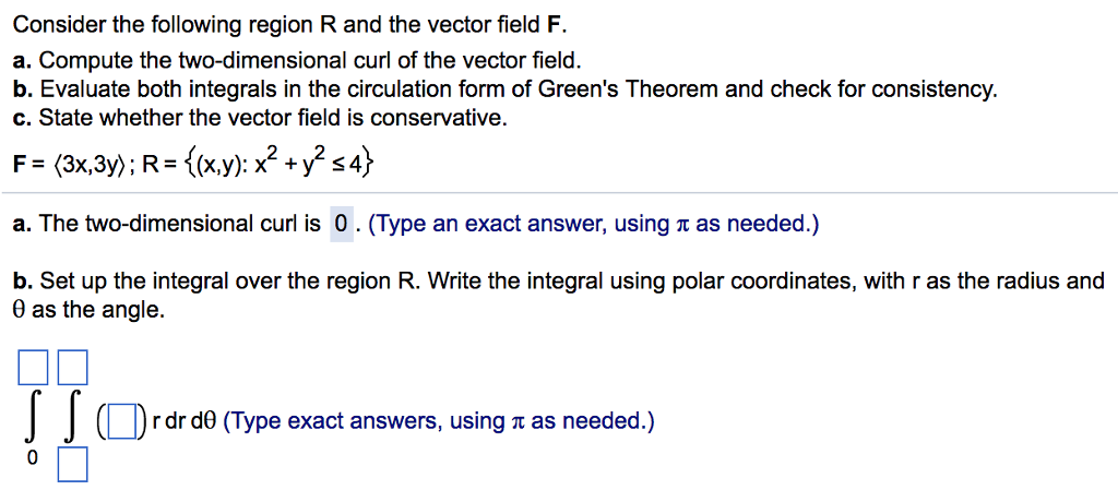 Solved Consider the following region R and the vector field | Chegg.com