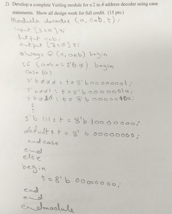 Solved 1) Finish the 4-bit magnitude comparator module code. | Chegg.com
