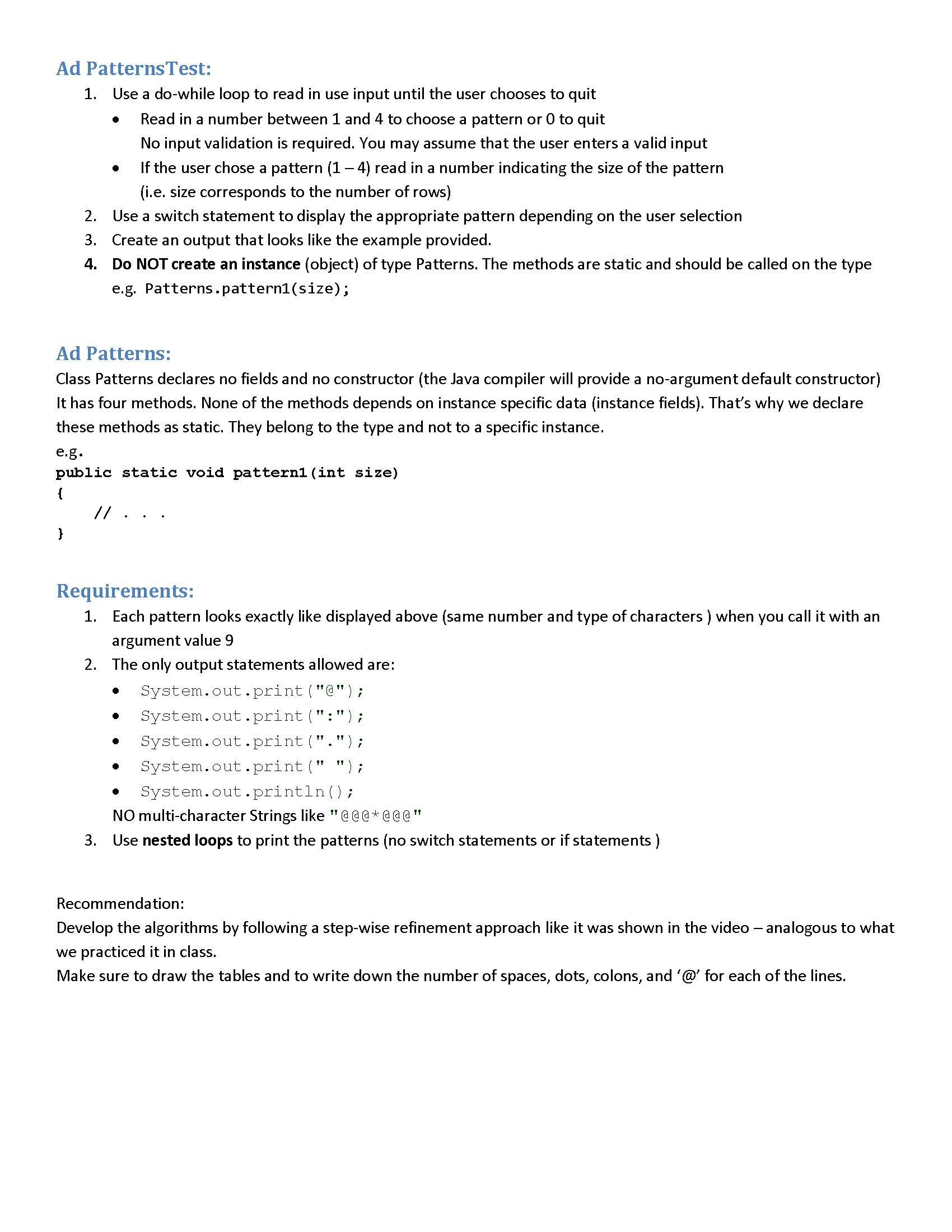 Solved Practice The Use Of Nested For Loops Use Pseudo Code 7850