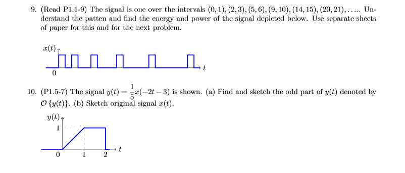 Solved Find the energy and power of the signal from the | Chegg.com