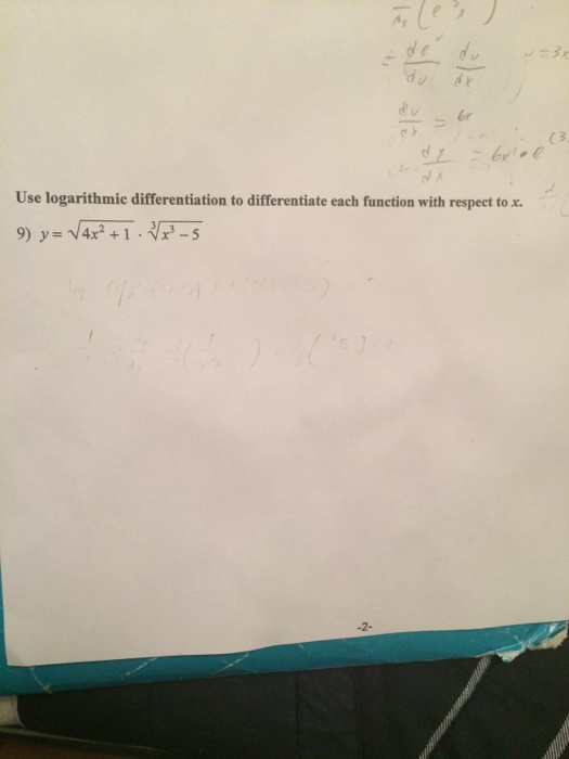 Solved Use logarithmic differentiation to differentiate each | Chegg.com