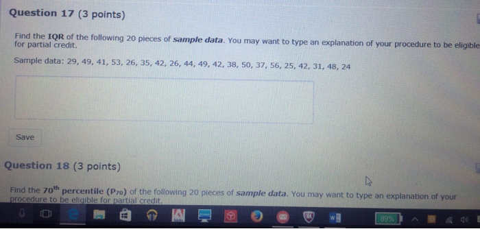 Solved Find the IQR of the following 20 pieces of sample | Chegg.com