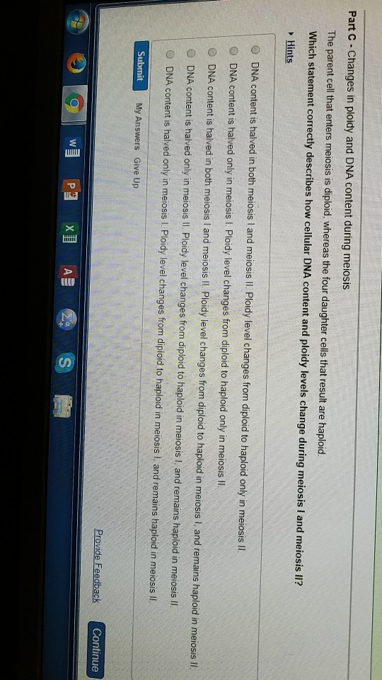 Solved Part C Changes in ploidy and DNA content during | Chegg.com