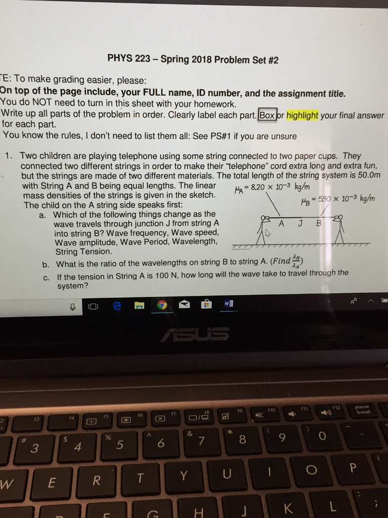 Solved PHYS 223 - Spring 2018 Problem Set #2 TE: To make | Chegg.com