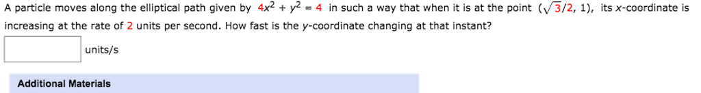 Solved: A Particle Moves Along The Elliptical Path Given B... | Chegg.com
