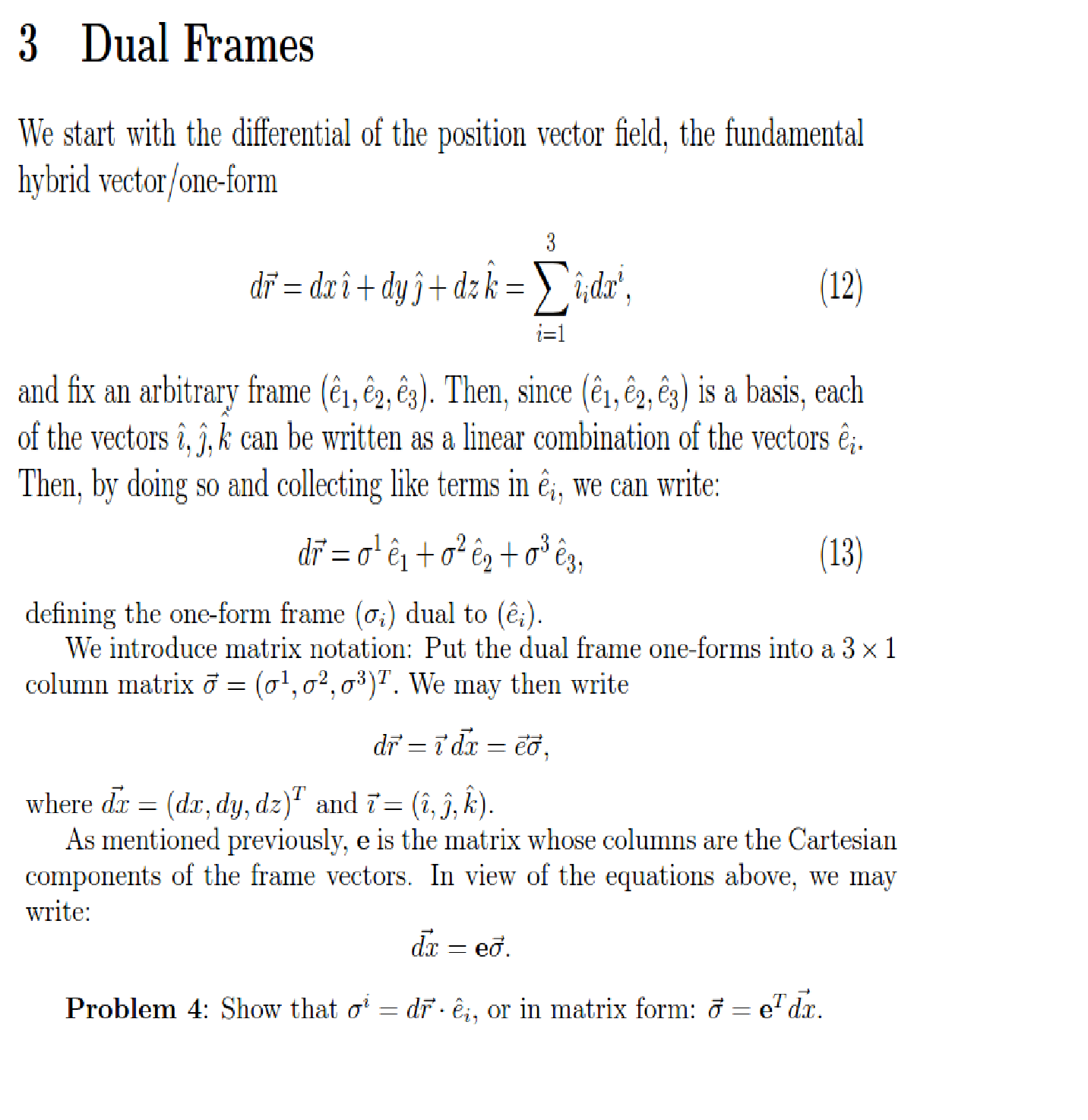 Solved We start with the differential of the position vector | Chegg.com