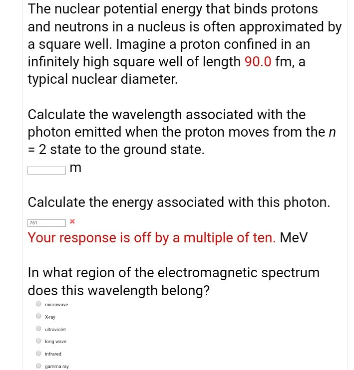 Solved The nuclear potential energy that binds protons and | Chegg.com