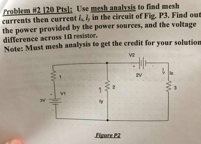 Solved Use mesh analysis to find mesh currents then current | Chegg.com
