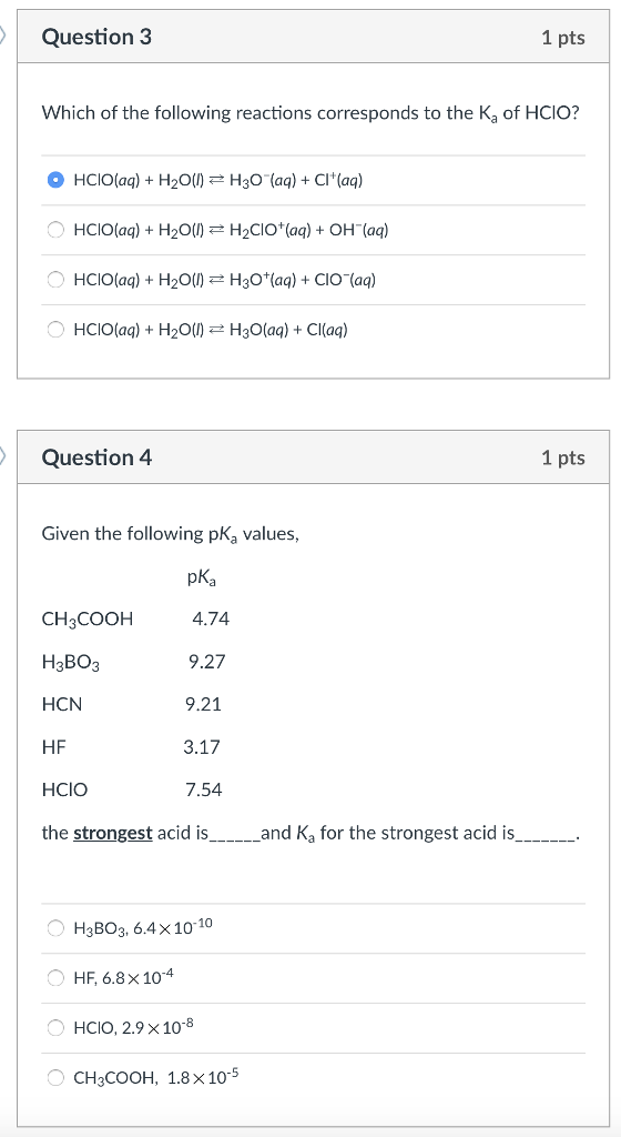 Solved Question 3 1 pts Which of the following reactions | Chegg.com