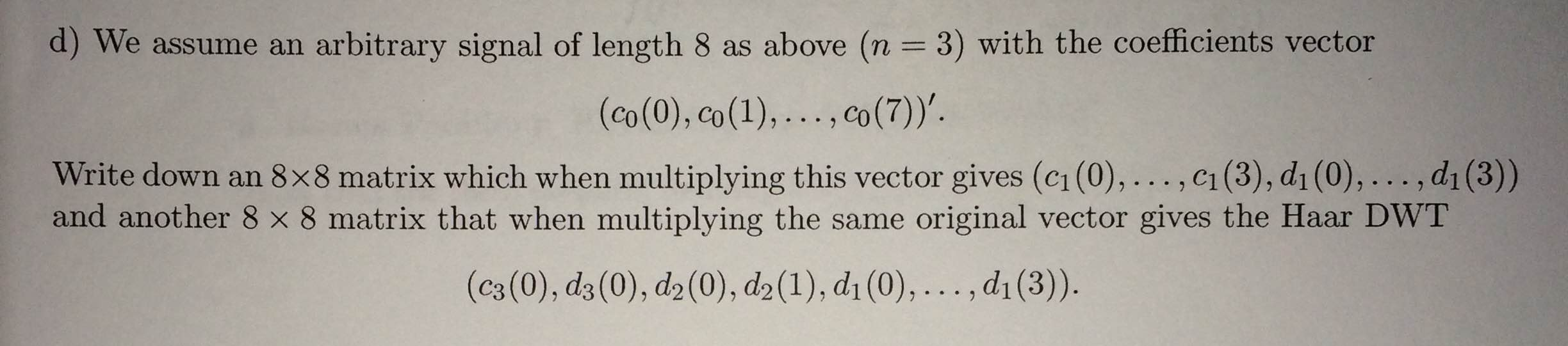 Elementary Properties of Haar Wavelets Throughout | Chegg.com