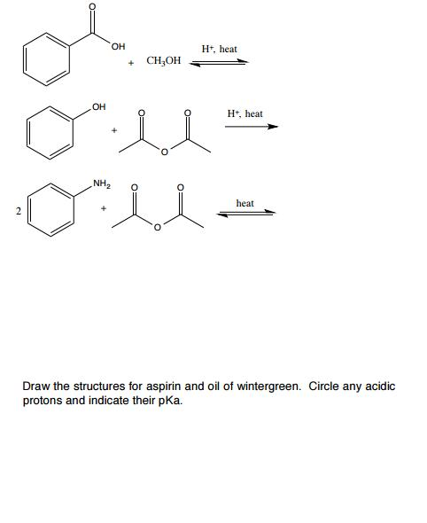 Solved Draw the structures for aspirin and oil of | Chegg.com