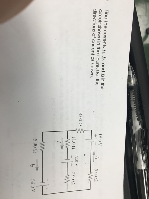 Solved Find the currents I_1, I_2 and I_3 in the circuit | Chegg.com