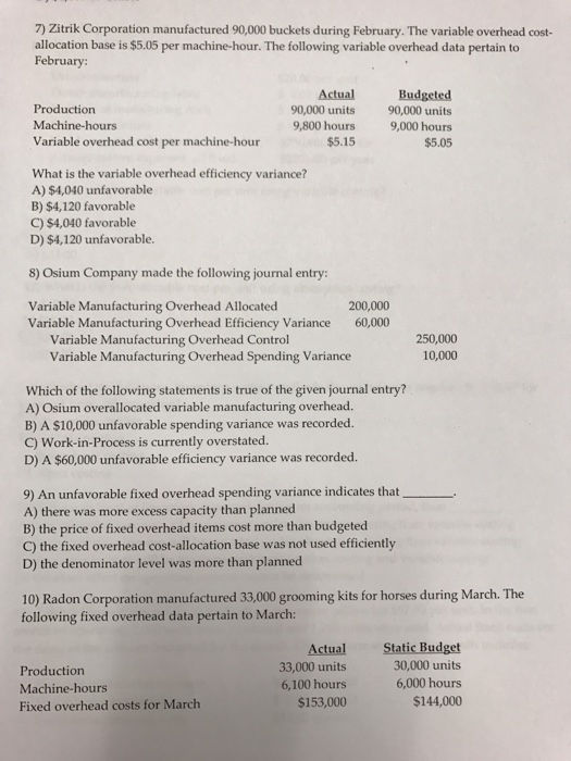 Solved Zitrik Corporation manufactured 90,000 buckets during | Chegg.com